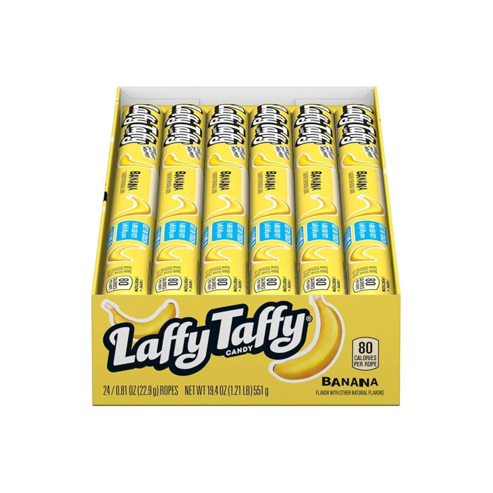 Wonka Laffy Taffy Banana. Caja 24 unidades 23GR – Supercaro